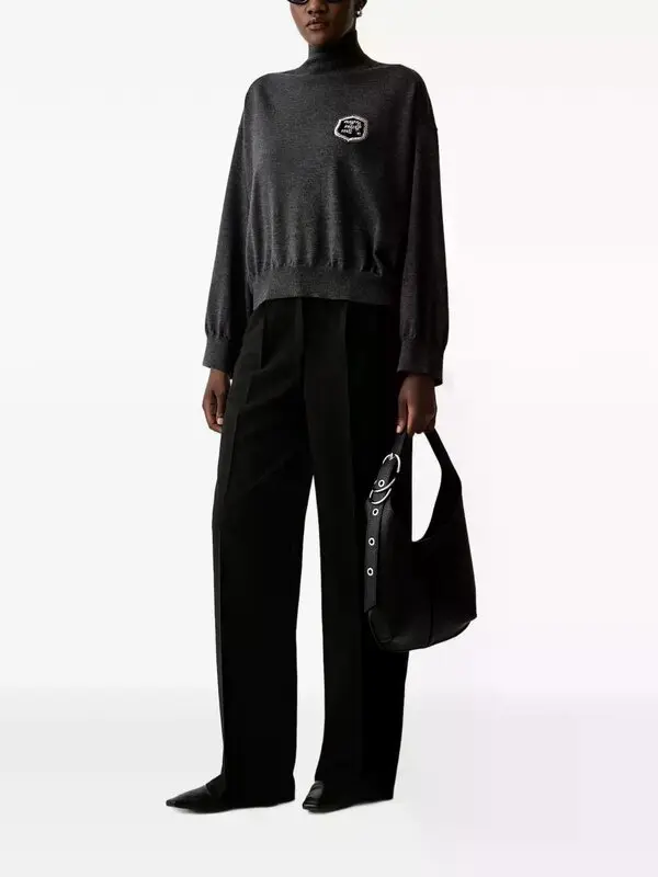 ERMANNO FIRENZE Logo-patch Roll-neck Sweater