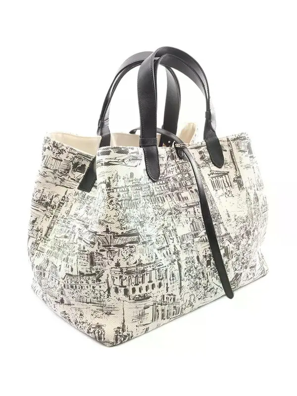 Dior Canvas Eiffel Tower Toujours Tote Bag
