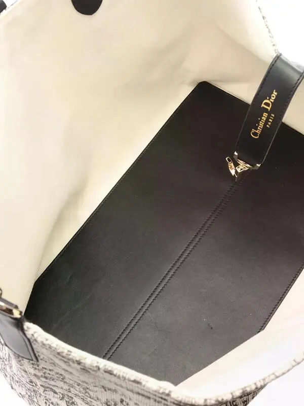 Dior Canvas Eiffel Tower Toujours Tote Bag