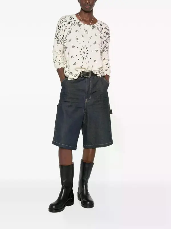 KUJTEN Mela Bandana Distressed Sweater