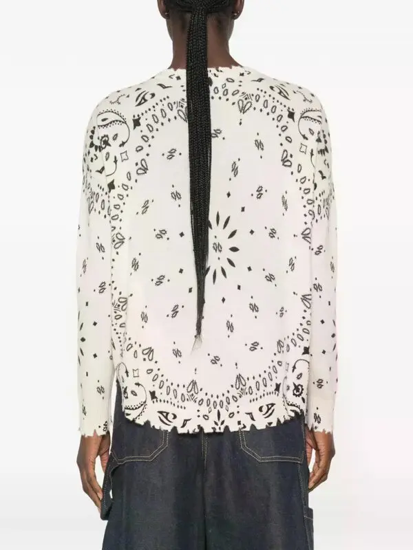 KUJTEN Mela Bandana Distressed Sweater