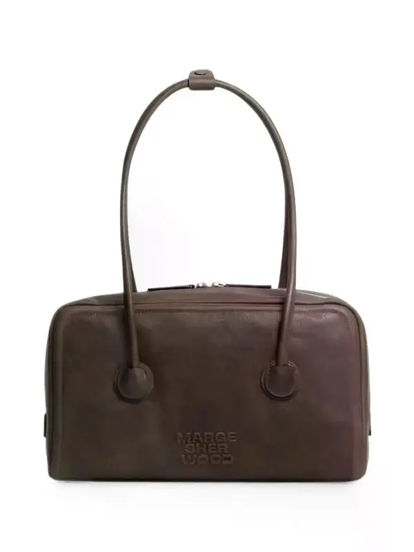 MARGESHERWOOD Soft Boston Logo-debossed Shoulder Bag - Brown