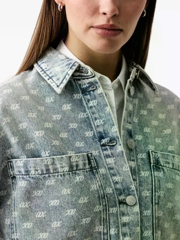 Armani Exchange Logo-print Denim Shirt