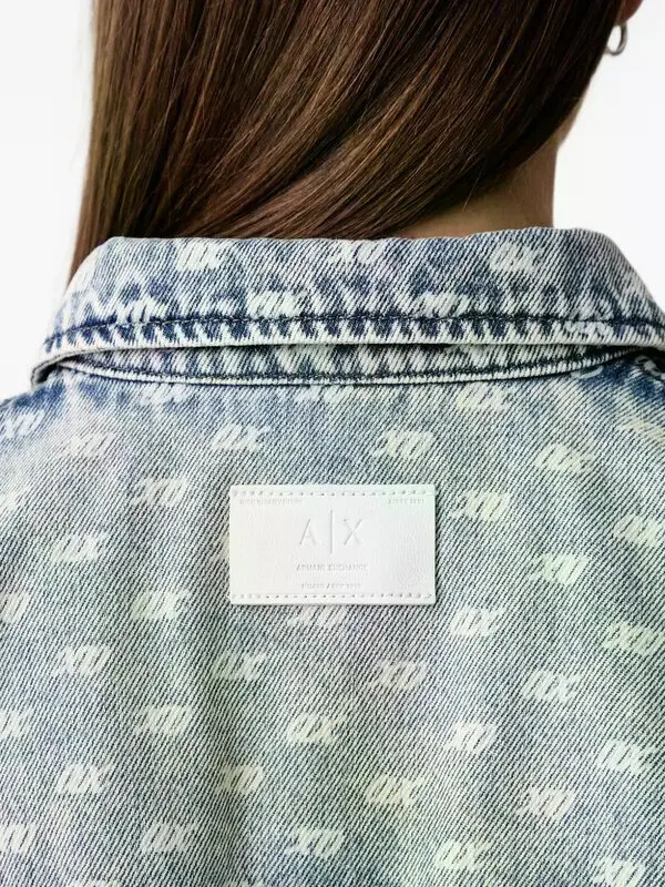 Armani Exchange Logo-print Denim Shirt