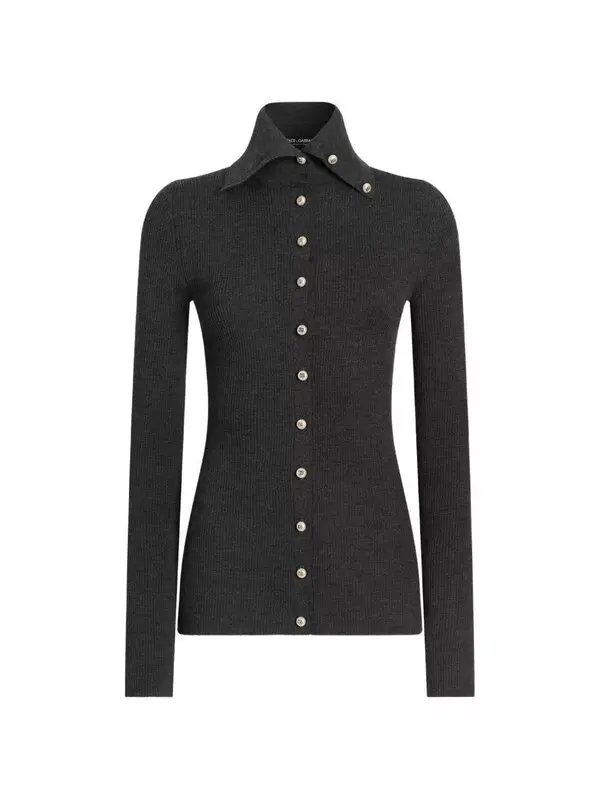 Dolce & Gabbana Ribbed Wool Cardigan