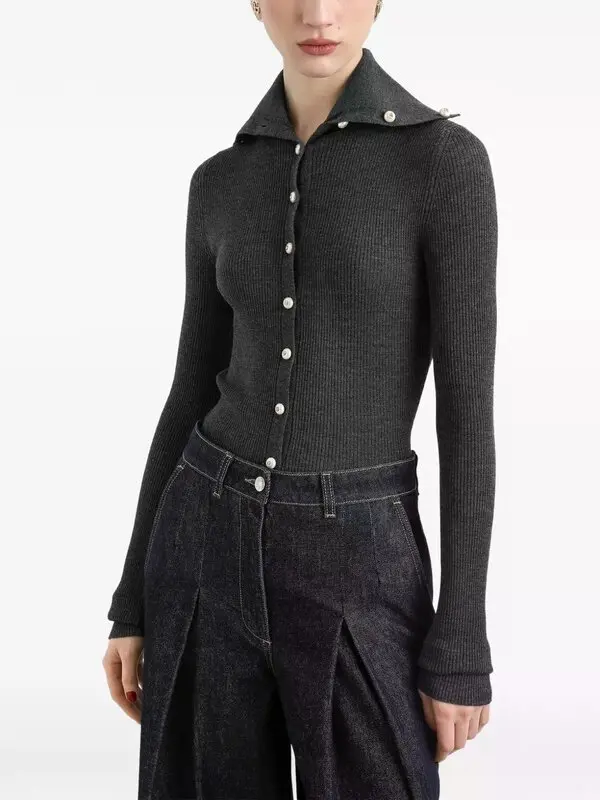 Dolce & Gabbana Ribbed Wool Cardigan