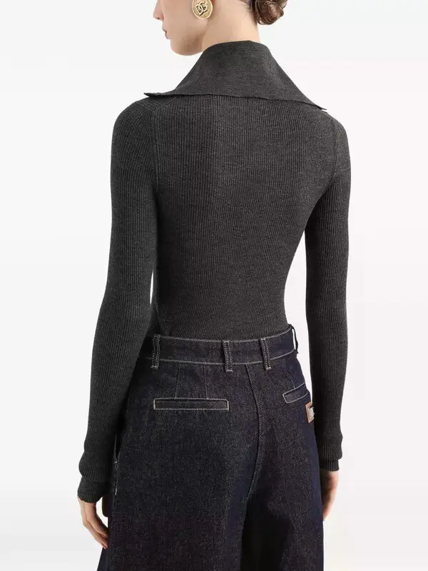 Dolce & Gabbana Ribbed Wool Cardigan