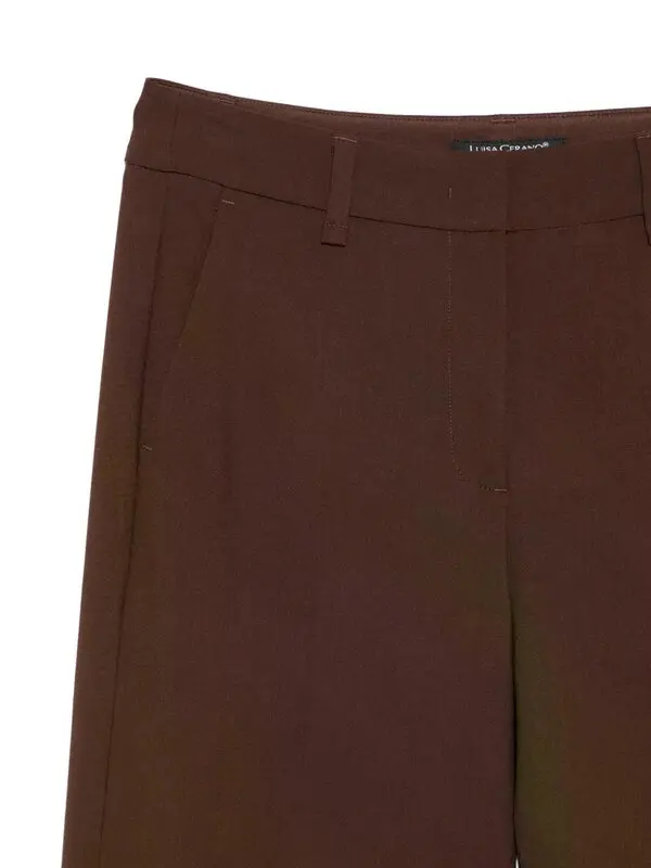LUISA CERANO Pleated Wide-leg Trousers
