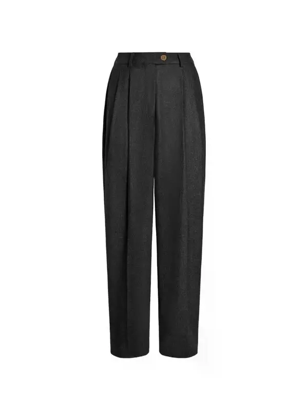 Dolce & Gabbana Wool Flannel Pleated Trousers