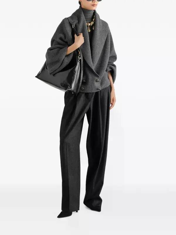 Dolce & Gabbana Wool Flannel Pleated Trousers