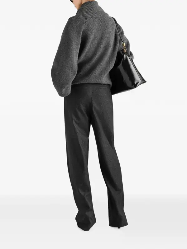 Dolce & Gabbana Wool Flannel Pleated Trousers