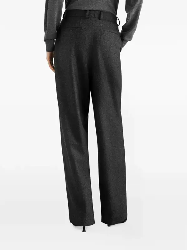 Dolce & Gabbana Wool Flannel Pleated Trousers