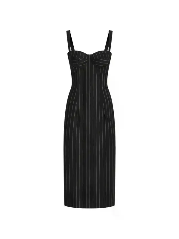 Dolce & Gabbana Pinstripe Wool Dress