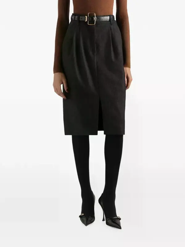 Dolce & Gabbana Wool Flannel Skirt