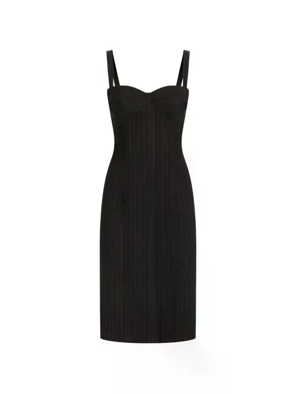 Dolce & Gabbana Pinstripe Wool Dress