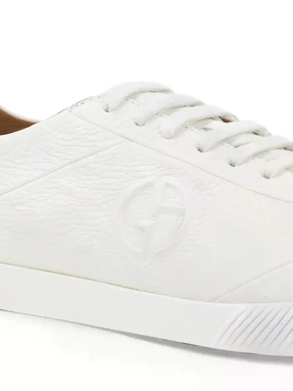 Giorgio Armani Logo-embossed Leather Sneakers