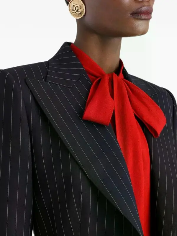 Dolce & Gabbana Pinstripe Wool Turlington Jacket