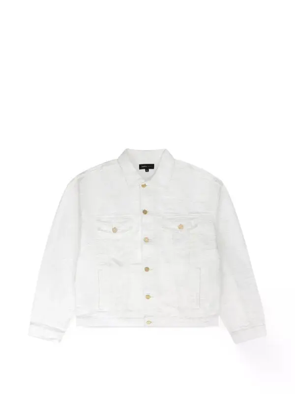 PURPLE BRAND Jacquard Denim Jacket - White