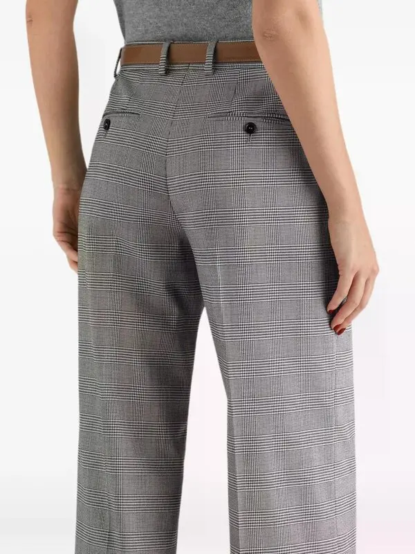 Dolce & Gabbana Glen Plaid Wool Trousers