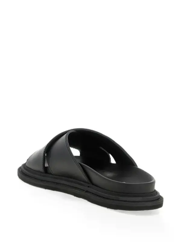 Moschino Plaque Crossover-strap Sandals