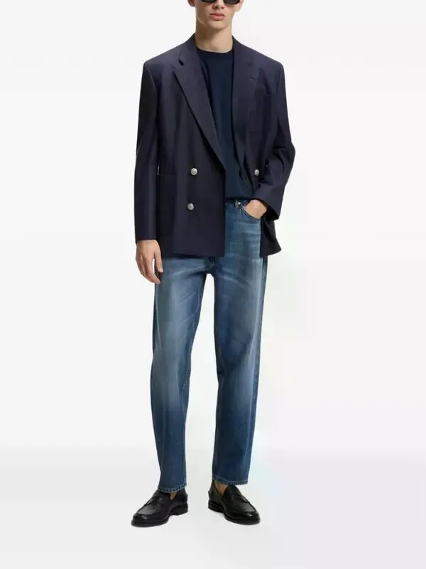 Hugo Tapered Leg Five-pocket Jeans - Blue