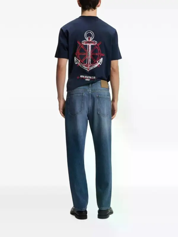 Hugo Tapered Leg Five-pocket Jeans - Blue