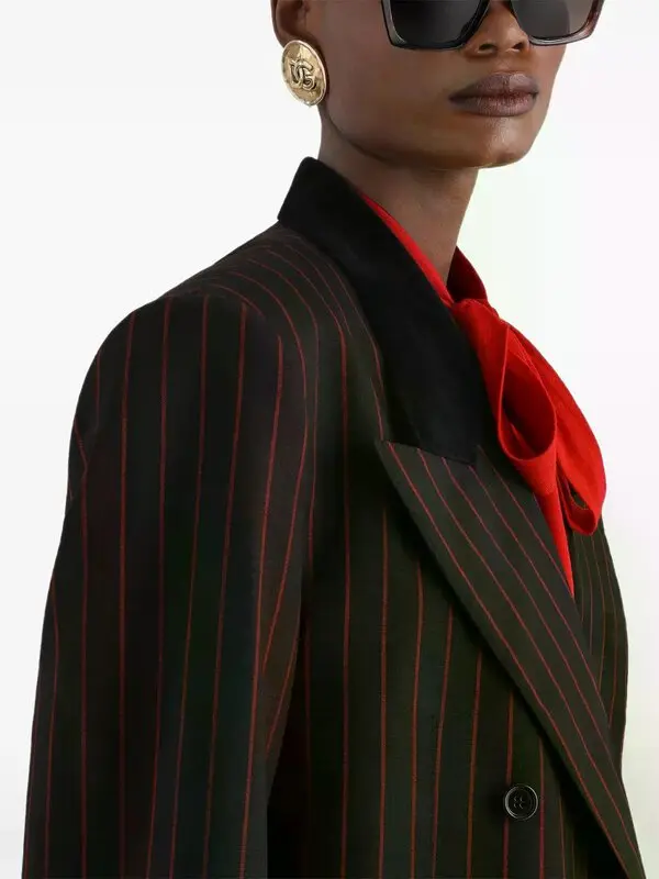 Dolce & Gabbana Double-breasted Pinstripe Wool Jacket