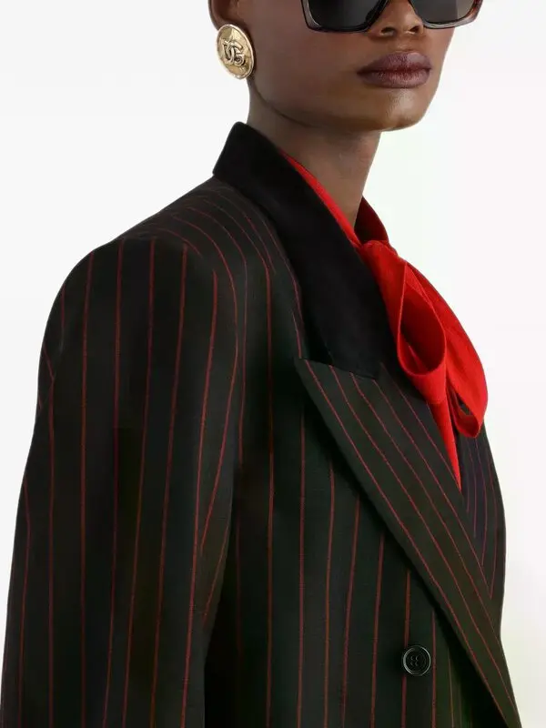 Dolce & Gabbana Double-breasted Pinstripe Wool Jacket