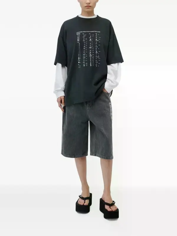 Alexander Wang Short-sleeve T-shirt With Hotfix Card Graphic