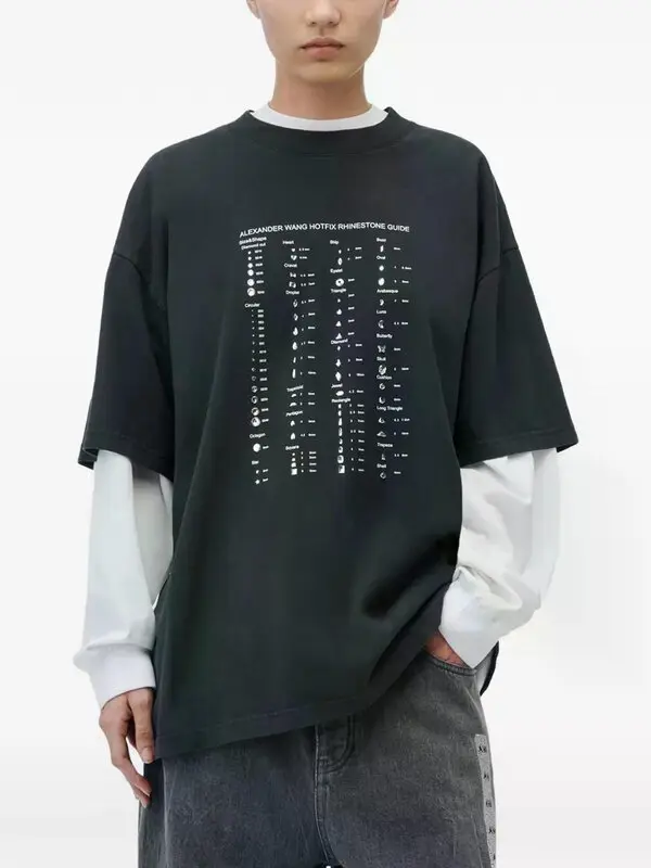 Alexander Wang Short-sleeve T-shirt With Hotfix Card Graphic