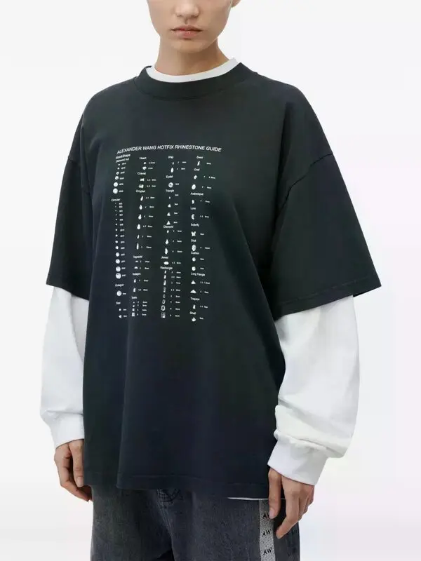 Alexander Wang Short-sleeve T-shirt With Hotfix Card Graphic