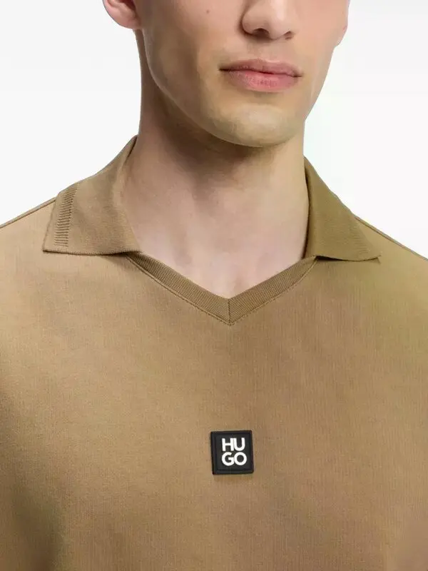 Hugo Logo-patch T-shirt - Brown