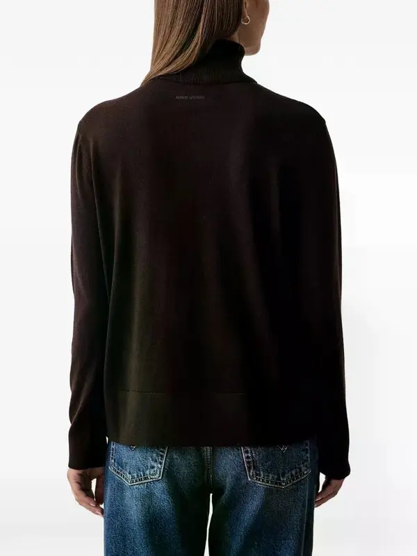 Armani Exchange Logo-intarsia Roll-neck Sweater