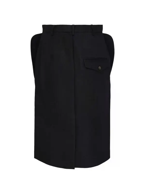 PUSHBUTTON Sculptural-hip Pencil Midi Skirt
