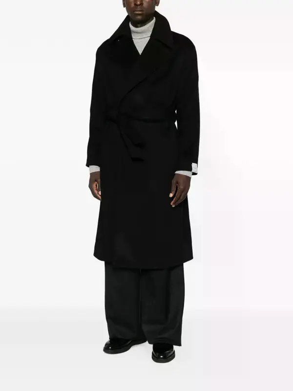 Caruso Belted Notch-lapels Coat