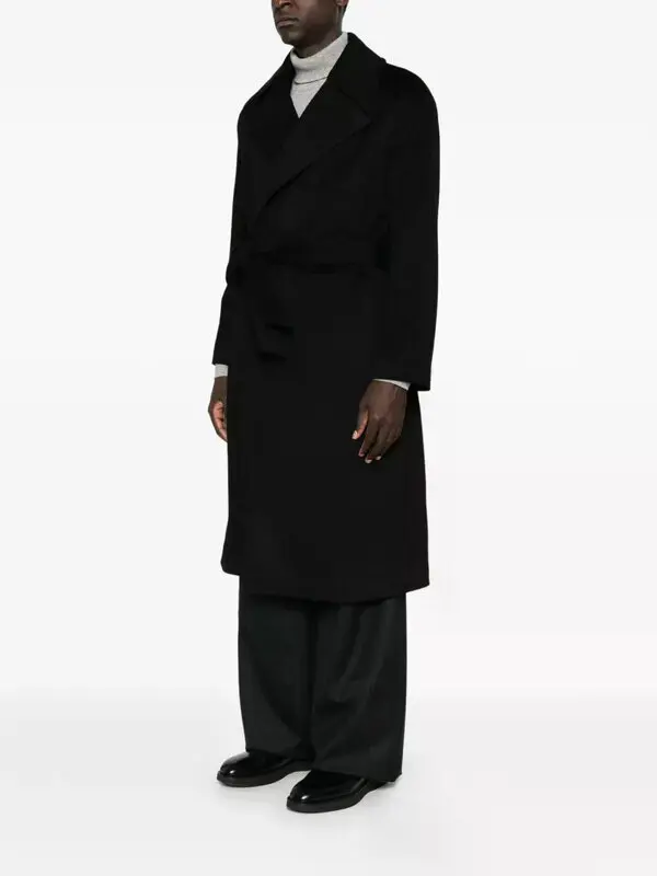 Caruso Belted Notch-lapels Coat