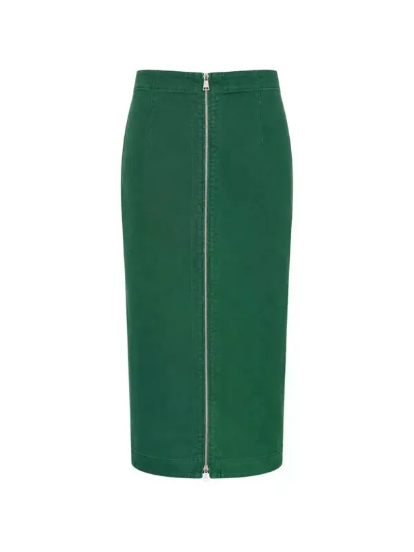 N°21 Zip-fastening Denim Midi Skirt
