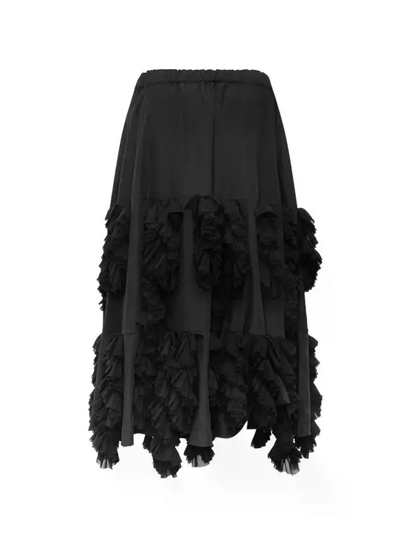 Comme Des Garçons Layered Ruffled Midi Skirt