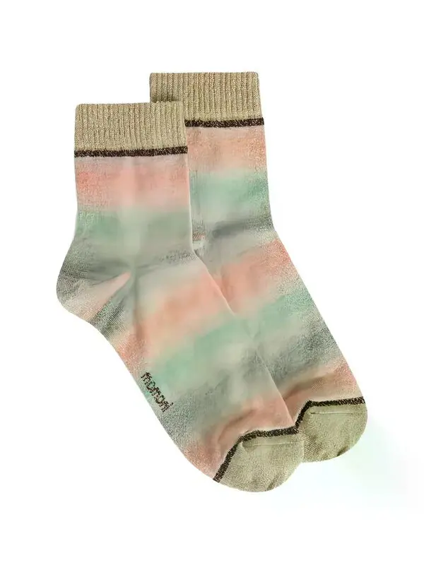 Momoni Lurex Socks - Green
