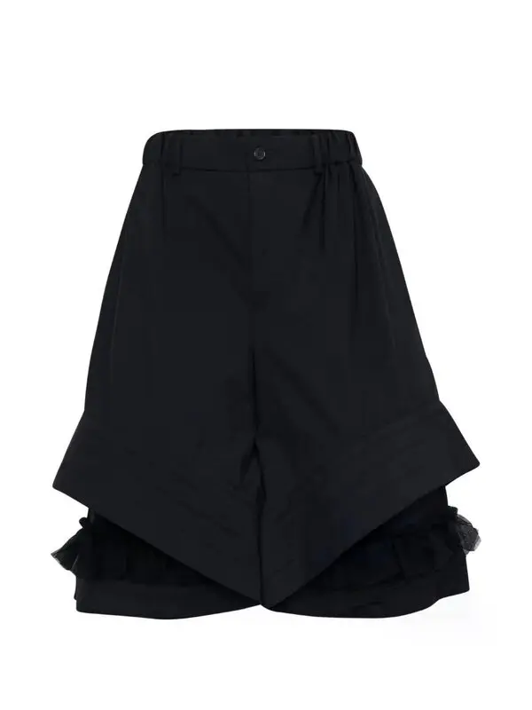 Noir Kei Ninomiya Gathered Layered Shorts