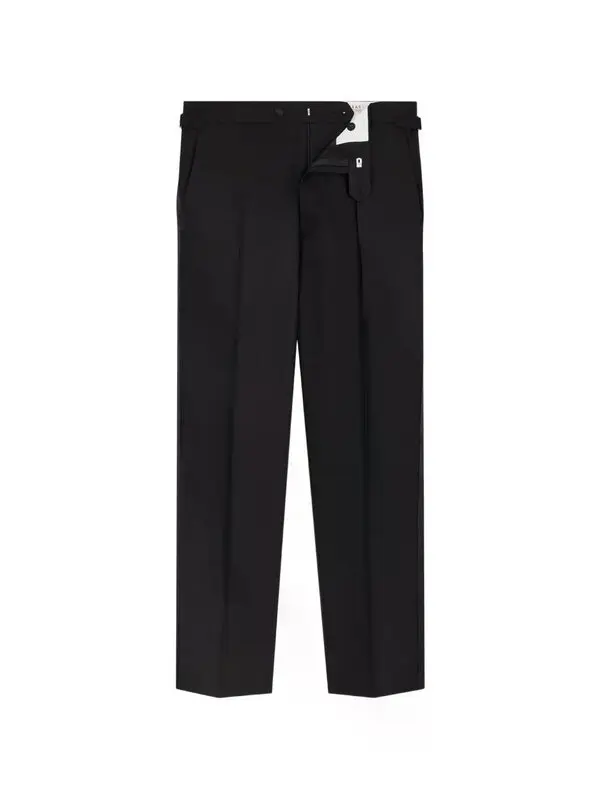 FURSAC Satin-trimmed Virgin-wool Trousers