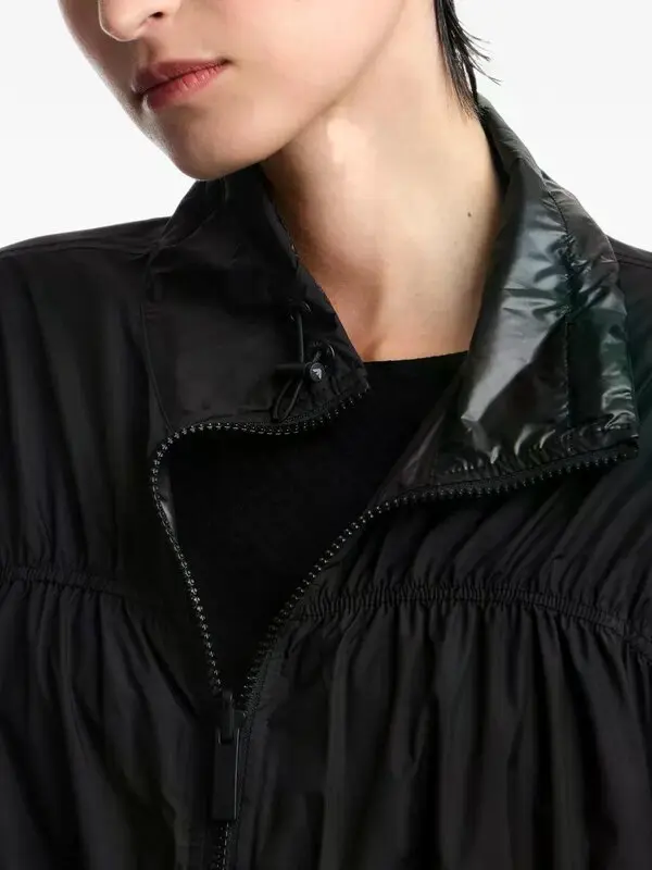 Emporio Armani Ruched Zip-up Jacket - Black