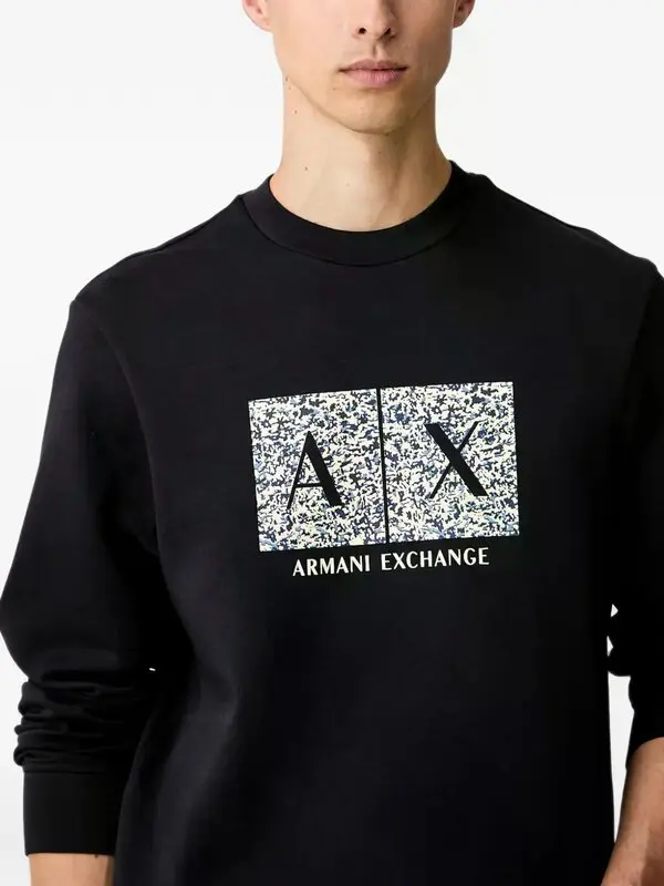 Armani Exchange Logo-print Sweatshirt - Black