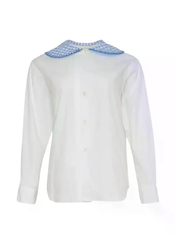 TAO Gingham-collar Cotton Shirt