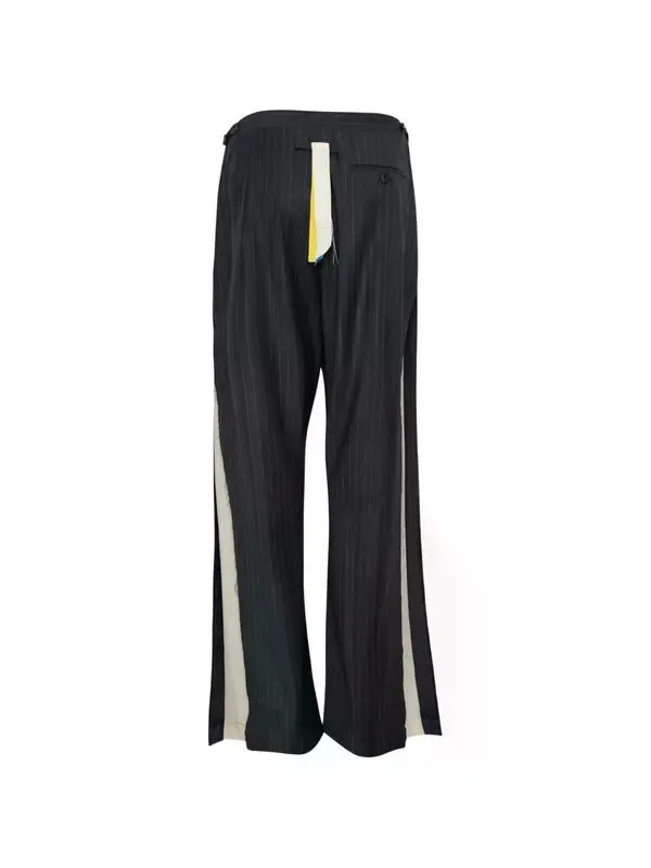 LITKOVSKA Pinstripe Frayed-edge Trousers