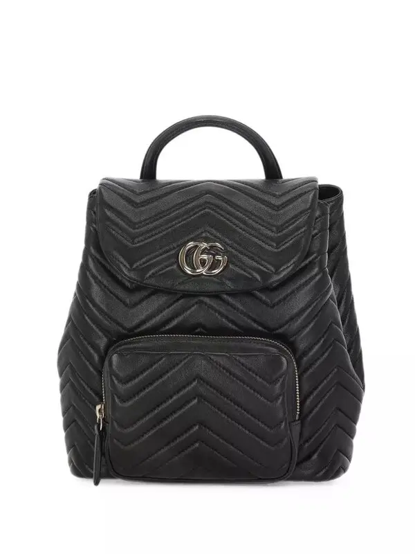 Gucci Gg Marmont Matelassé Backpack - Black