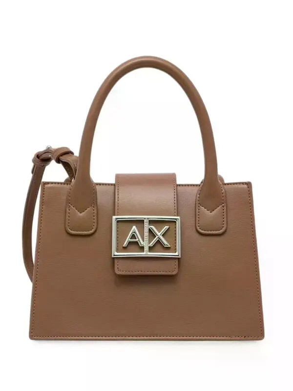 Armani Exchange Logo-plaque Top-handle Tote Bag - Brown