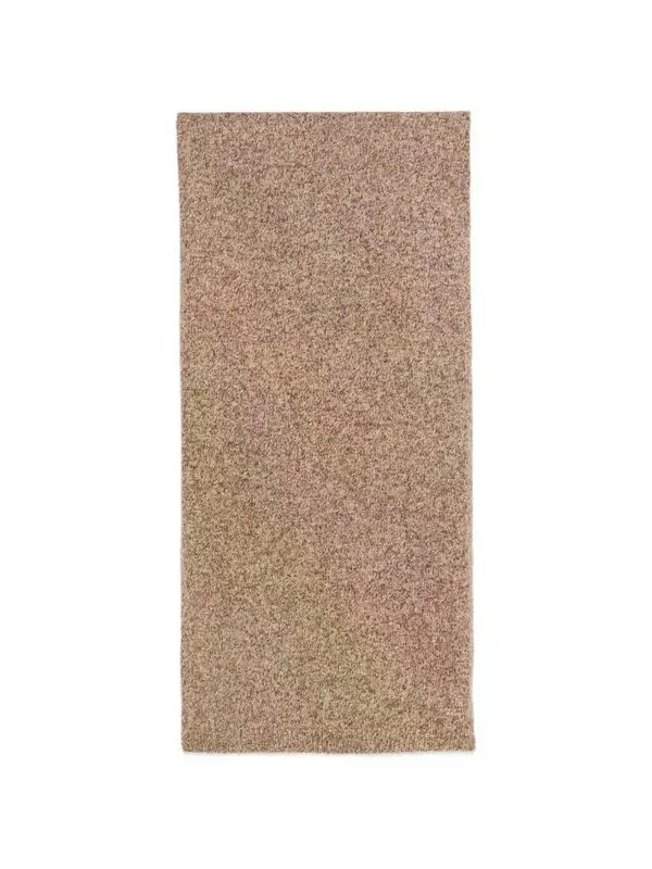 Soft Goat Marled Knitted Scarf - Brown