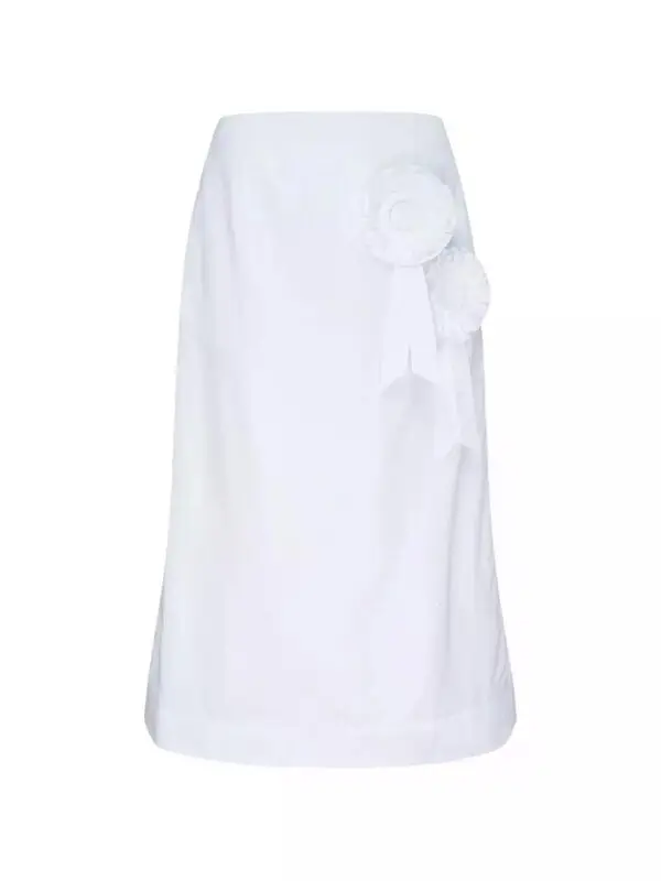 Simone Rocha Rosette-embellished A-line Midi Skirt