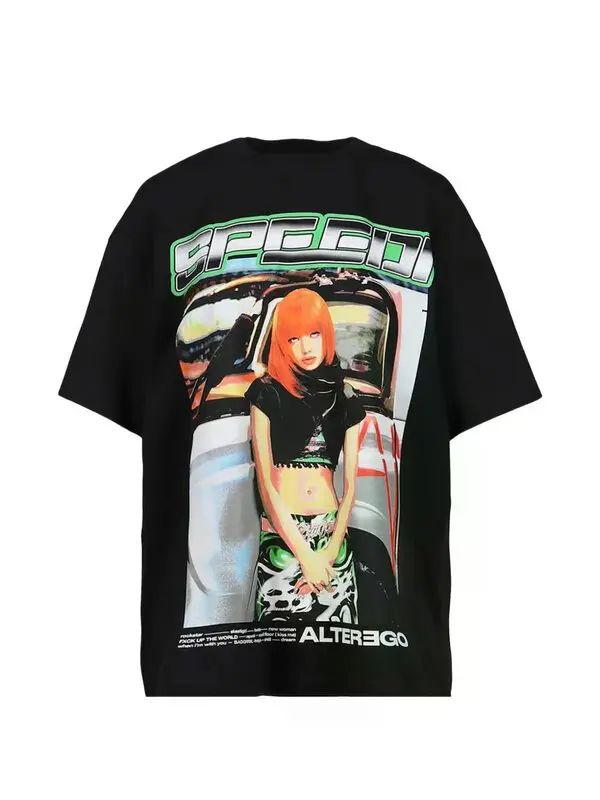 ALTER EGO X Lisa Speedi Graphic-print T-shirt - Black